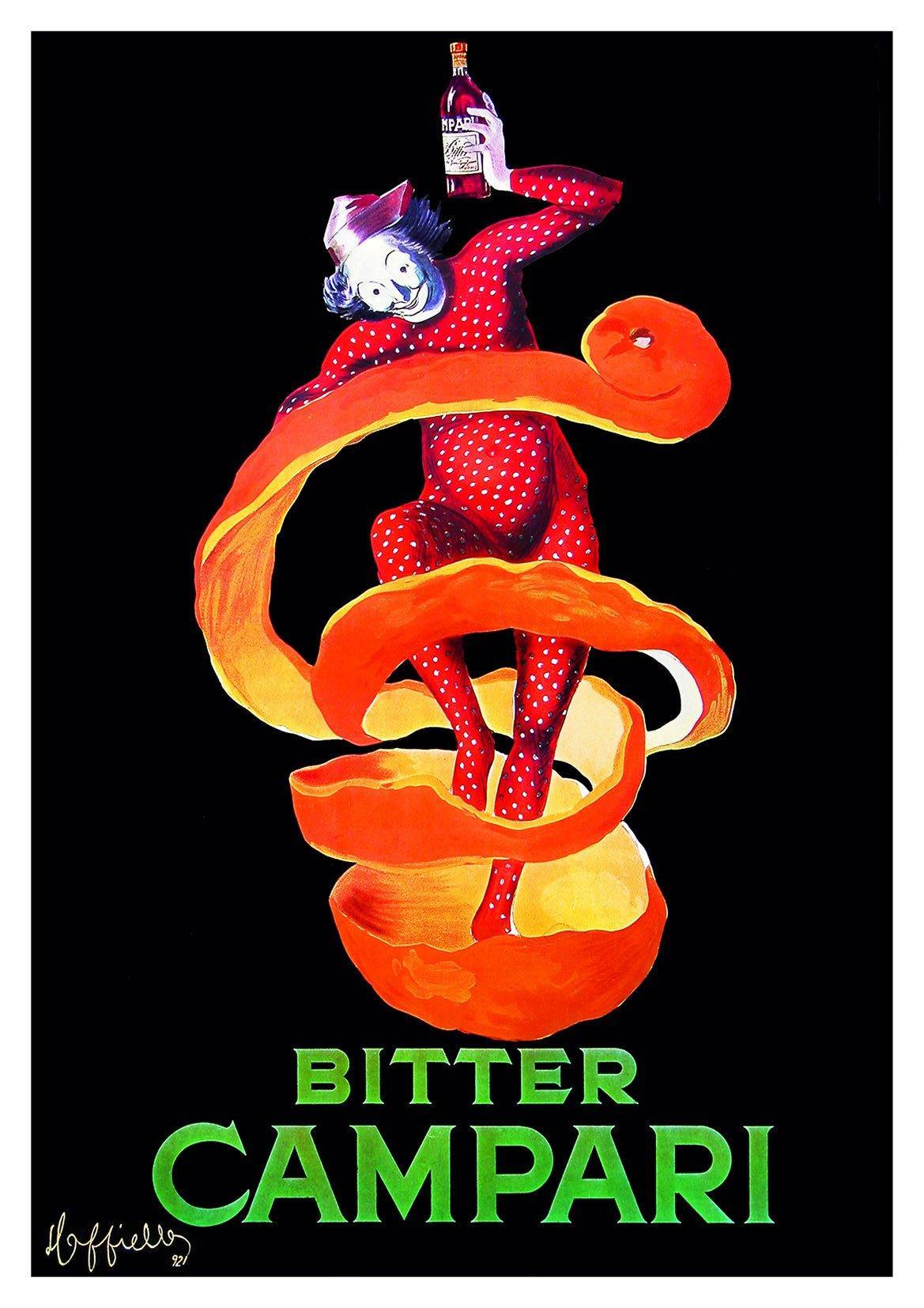 BITTER CAMPARI POSTER: Vintage Orange Drink Print – Pimlico Prints