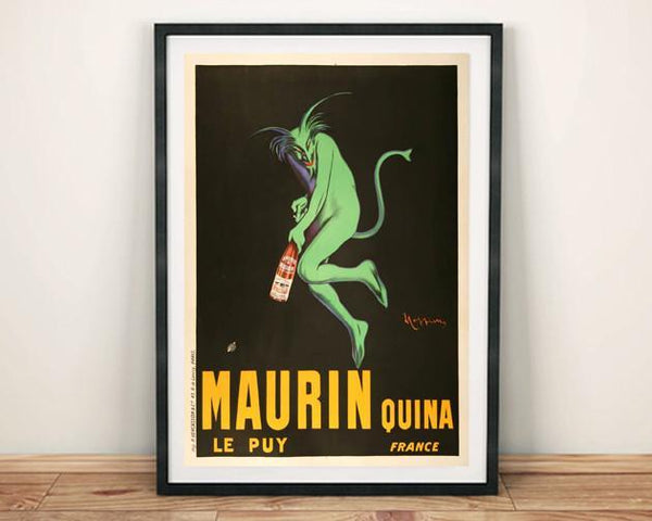 MAURIN POSTER: Vintage Green Demon Alcohol Impression artistique ...