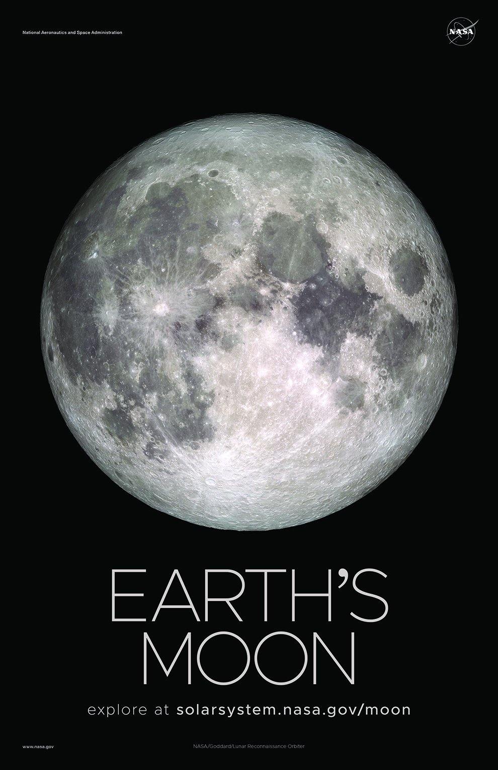 NASA MOON POSTERS: Solar System Series Moon Landing Photography Prints ...